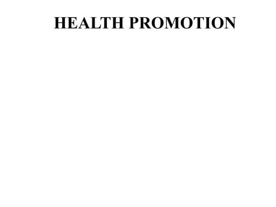 Health promotion | PPT