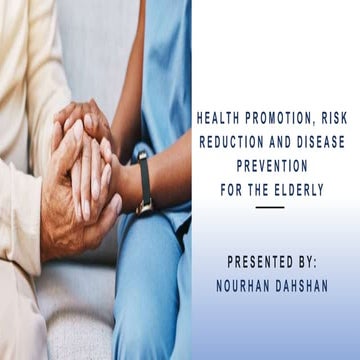 health promotion for elderly.pptx community health | PPTX