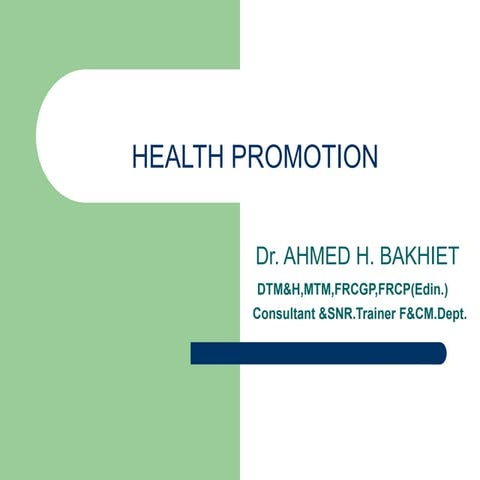 Health promotion | PPTX