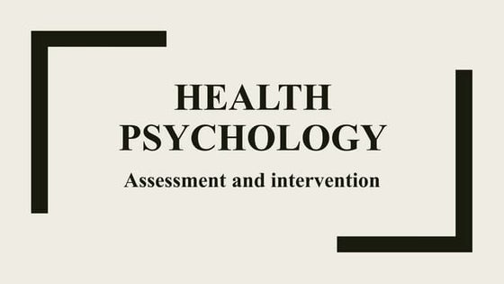 Health Psychology- Definition, Objectives, Scope | PPT