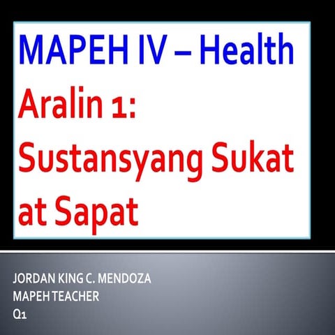 Health Quarter One First Quarter Powerpoint | PPTX