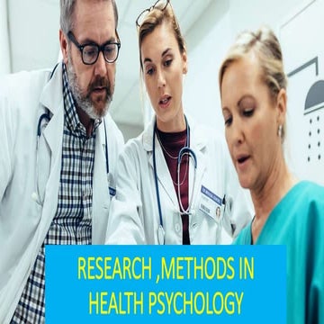 Research methods in health psychology | PPTX