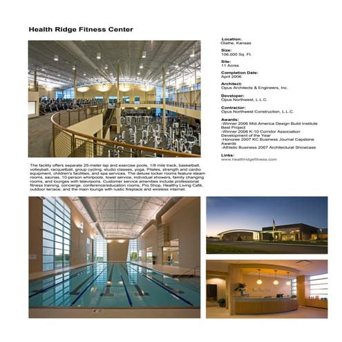Health Ridge Fitness Center | PDF