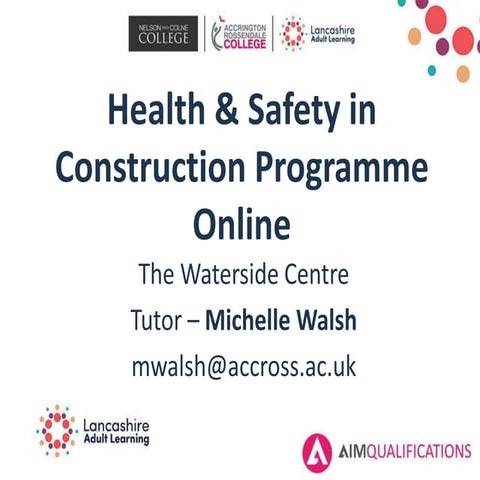 Health & Safety in Construction - Induction online | PPTX