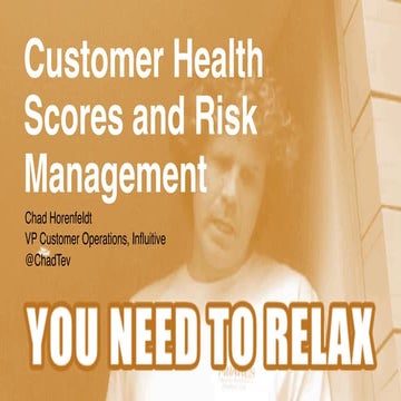 Customer Health Scores and Risk Management | PDF