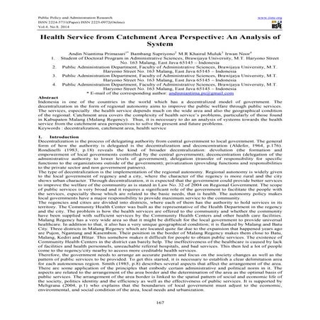 Health service from catchment area perspective | PDF