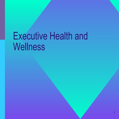 Executive Health and Wellness presentation | PPT