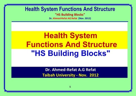 Health system elements | PPT