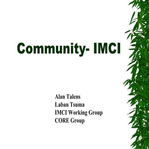 Community- IMCI | PPT