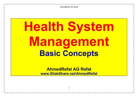 Healthcare management | PPT
