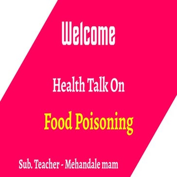 Health talk on food poisoning | PPT