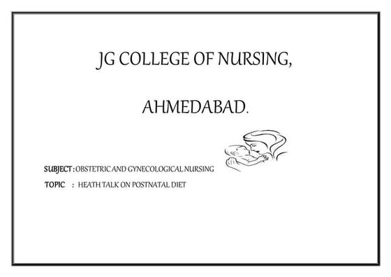 Health Talk on ANC Diet vies in Lesson Plan Format use for OBG ...