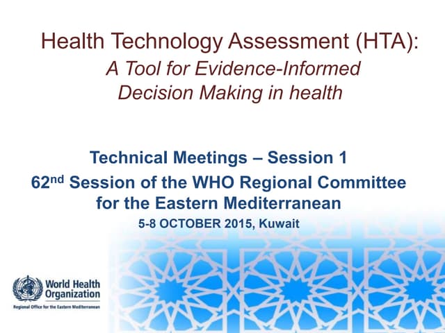 Health Technology Assessment | PPT