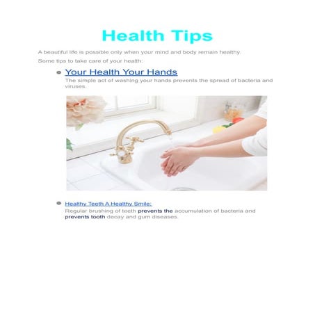 Health tips | PDF