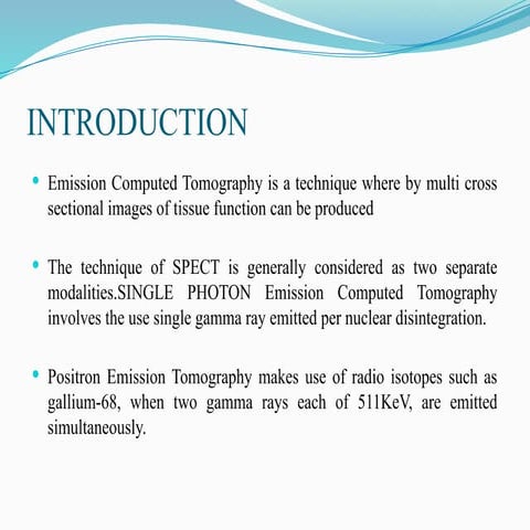 SPECT: Single Photon Emission Computed Tomography | PPT