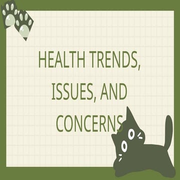health trends, issues, and concerns (Global Level) | PPTX