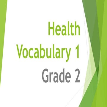 Health vocabulary Grade 2: SKIN | PPTX