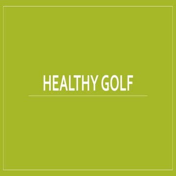 Healthy golf | PPTX