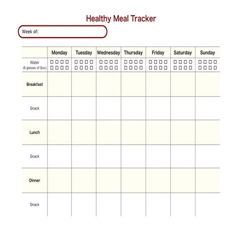 Healthy meal-tracker | PDF | Nutrition | Healthy Living