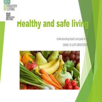 Healthy and safe living | PPTX