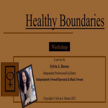 Exploring The Topic- Healthy Boundaries/ Workshop | PPTX