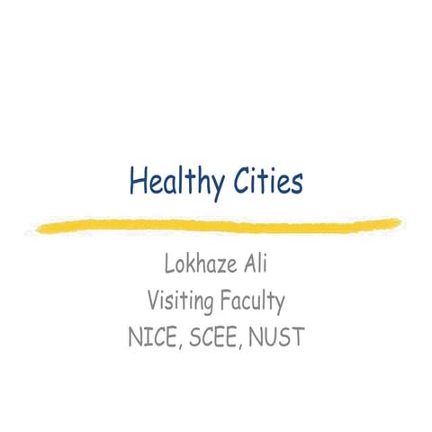 Healthy Cities | PPTX