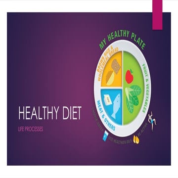 Healthy diet.ppt. for year 8 science or grade 7 | PPTX
