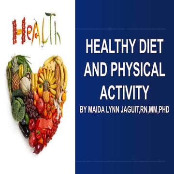 Healthy diet and physical activity | PPTX
