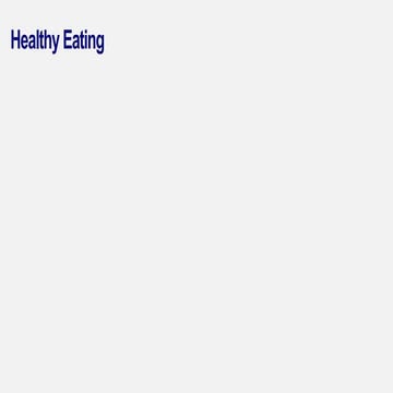 Healthy Eating, moderation, balanced and variety | PPTX