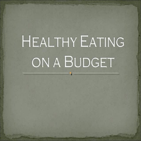 Meal planning powerpoint | PPTX