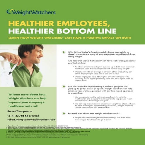 Healthy Employees Health Bottom Line Flyer | PDF