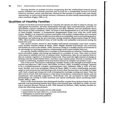 Healthy family qualities (from gladding, 2007) | PDF
