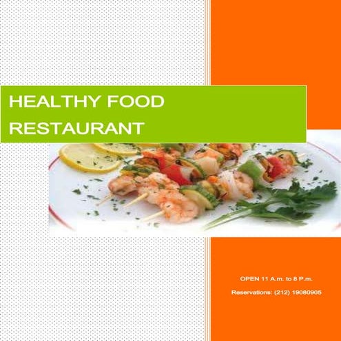 Healthy food restaurant | DOCX
