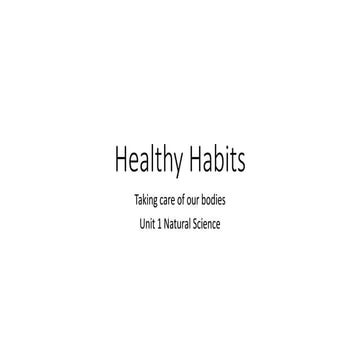 Healthy habits | PPTX