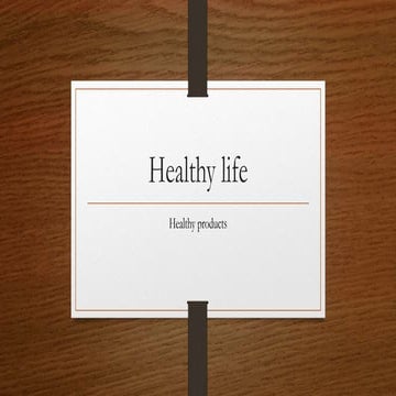Healthy life | PPTX