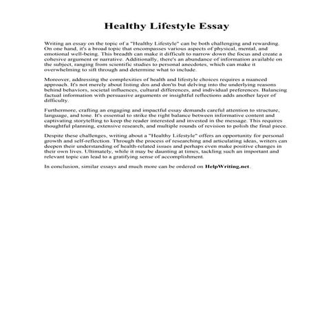 Healthy Lifestyle Essay.pdf