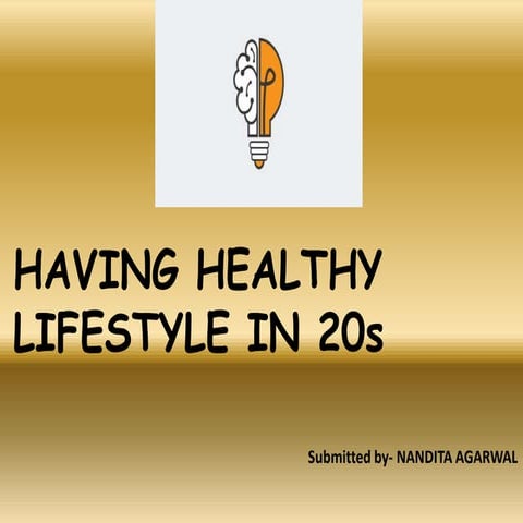 Healthy lifestyle in college in 20s | PPT