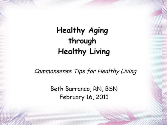 Healthy lifestyle PRESENTATION | PPTX