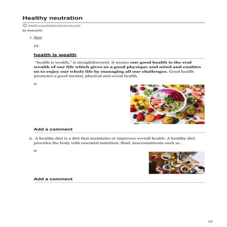 health is wealth | PDF