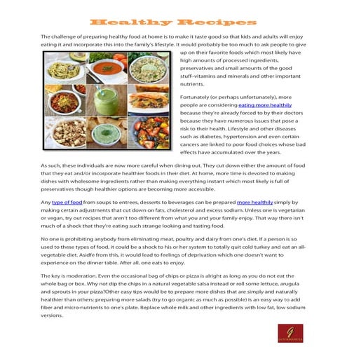 Healthy recipes | PDF