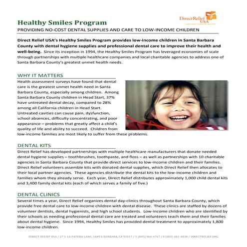 Healthy smiles program | PDF