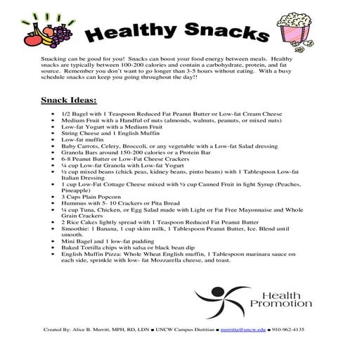 Eat Healthy snacks Daily! | PDF