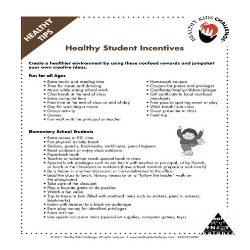 Healthy student incentives | PDF