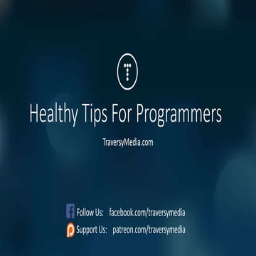 Healthy Tips For Programmers Pptx Programming Languages Computing 6348