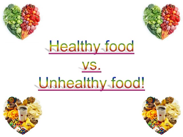 Healthy and unhealthy food | PPTX