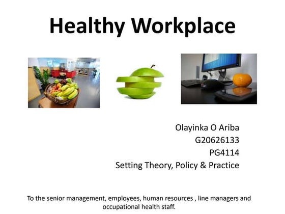 Health in the Workplace Report - 2017 | PPT