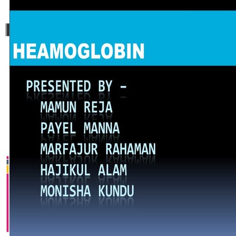 Heamoglobin | PDF