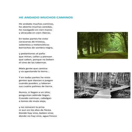 He andado muchos caminos | PPT