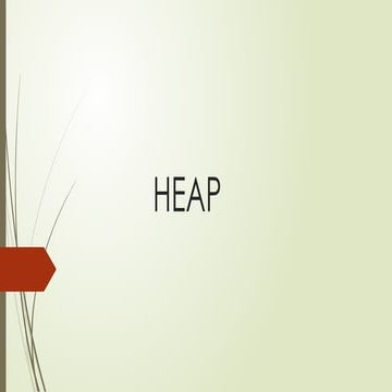 data structures and algorithms - introduction to heap | PPTX