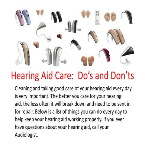 Hearing aid care | PPTX